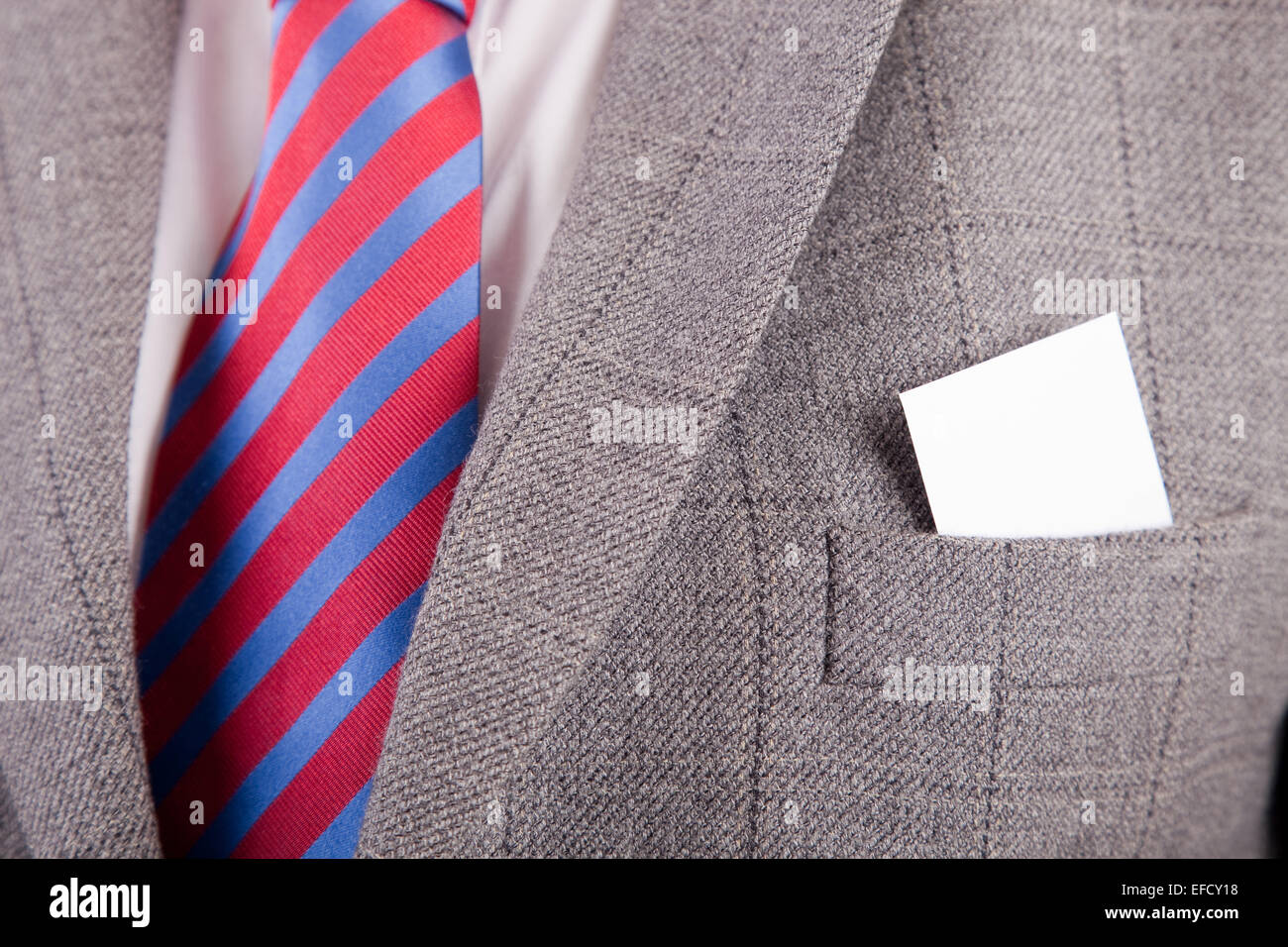Detail of a Business card in suit's pocket Stock Photo - Alamy