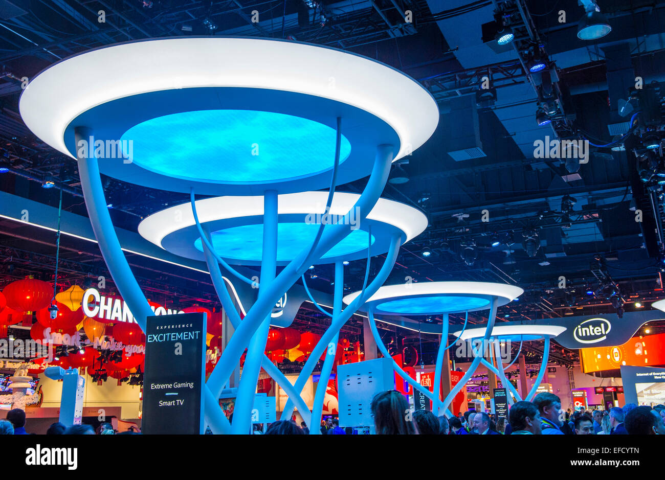 The Intel booth at the CES show held in Las Vegas Stock Photo - Alamy