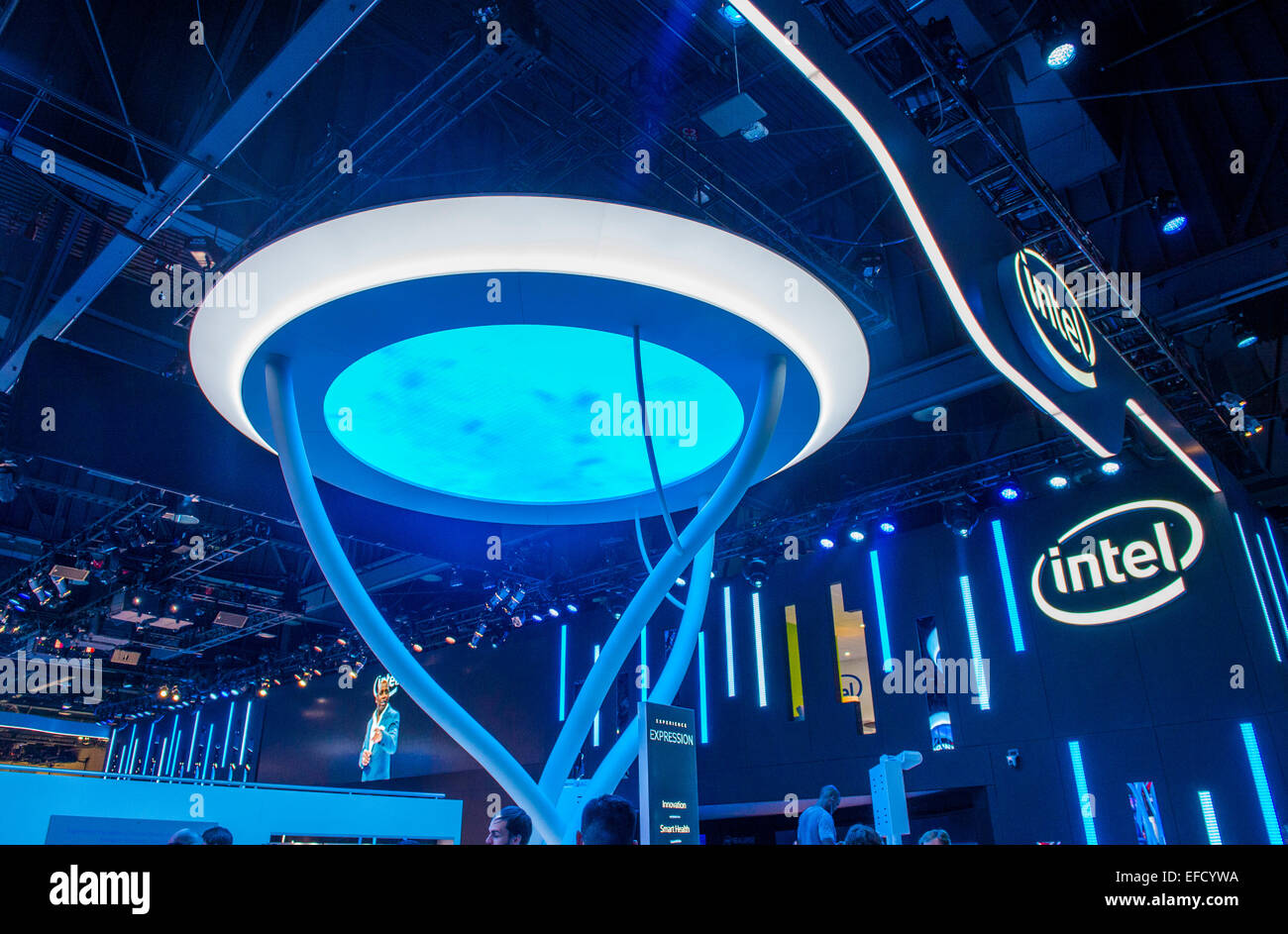 The Intel booth at the CES show held in Las Vegas Stock Photo - Alamy