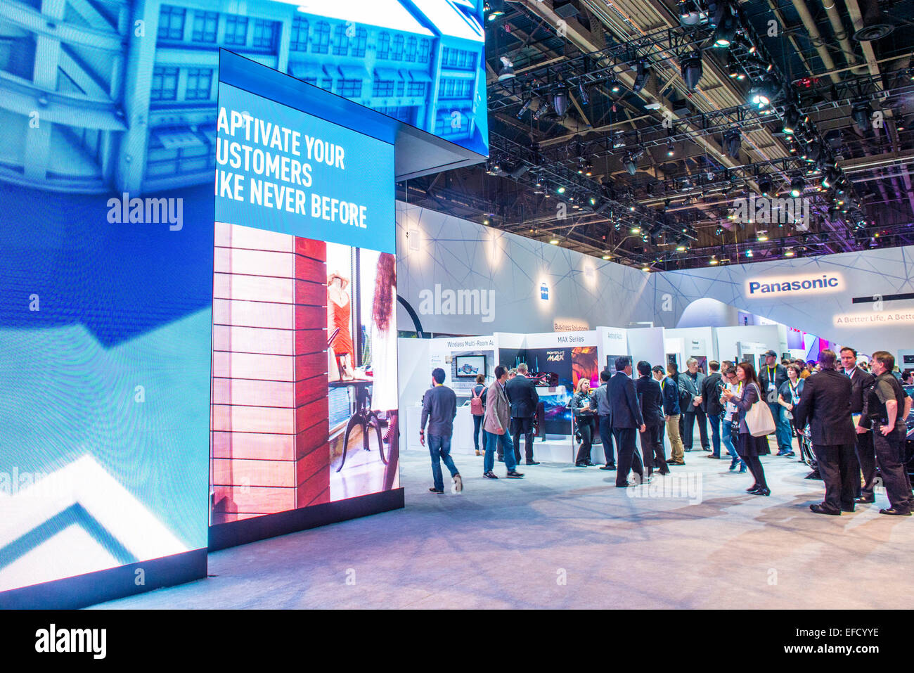 The Panasonic booth at the CES show held in Las Vegas Stock Photo - Alamy
