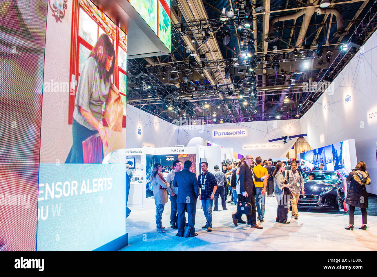 The Panasonic booth at the CES show held in Las Vegas Stock Photo - Alamy