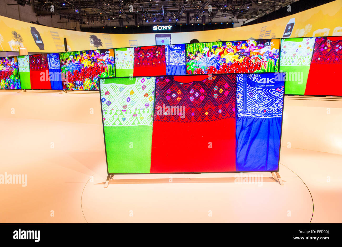 The Sony booth at the CES show held in Las Vegas Stock Photo - Alamy