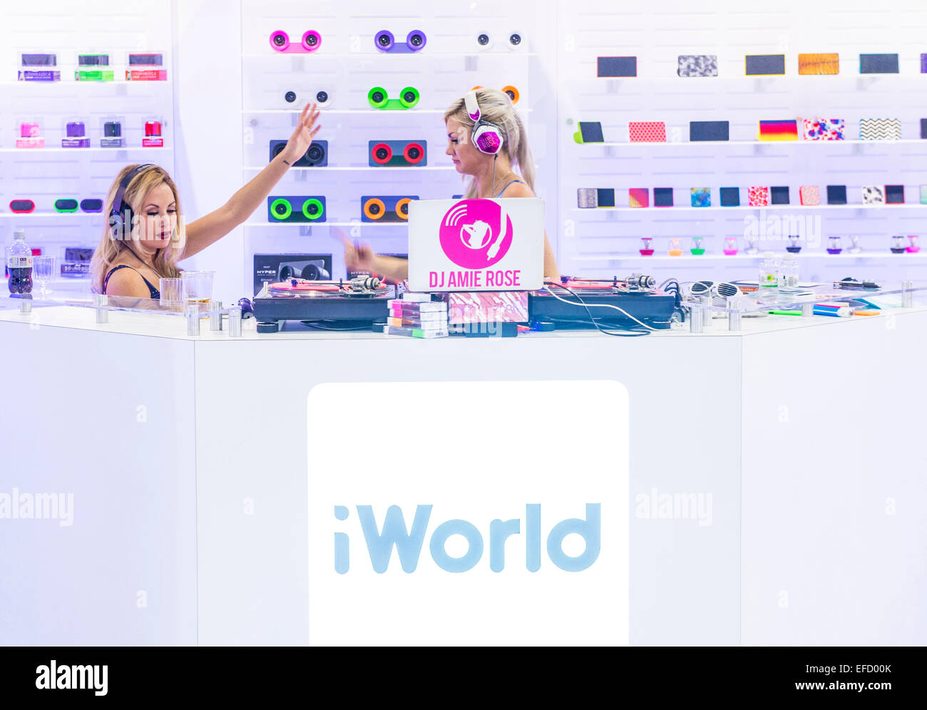 The iWorld booth at the CES show held in Las Vegas Stock Photo - Alamy