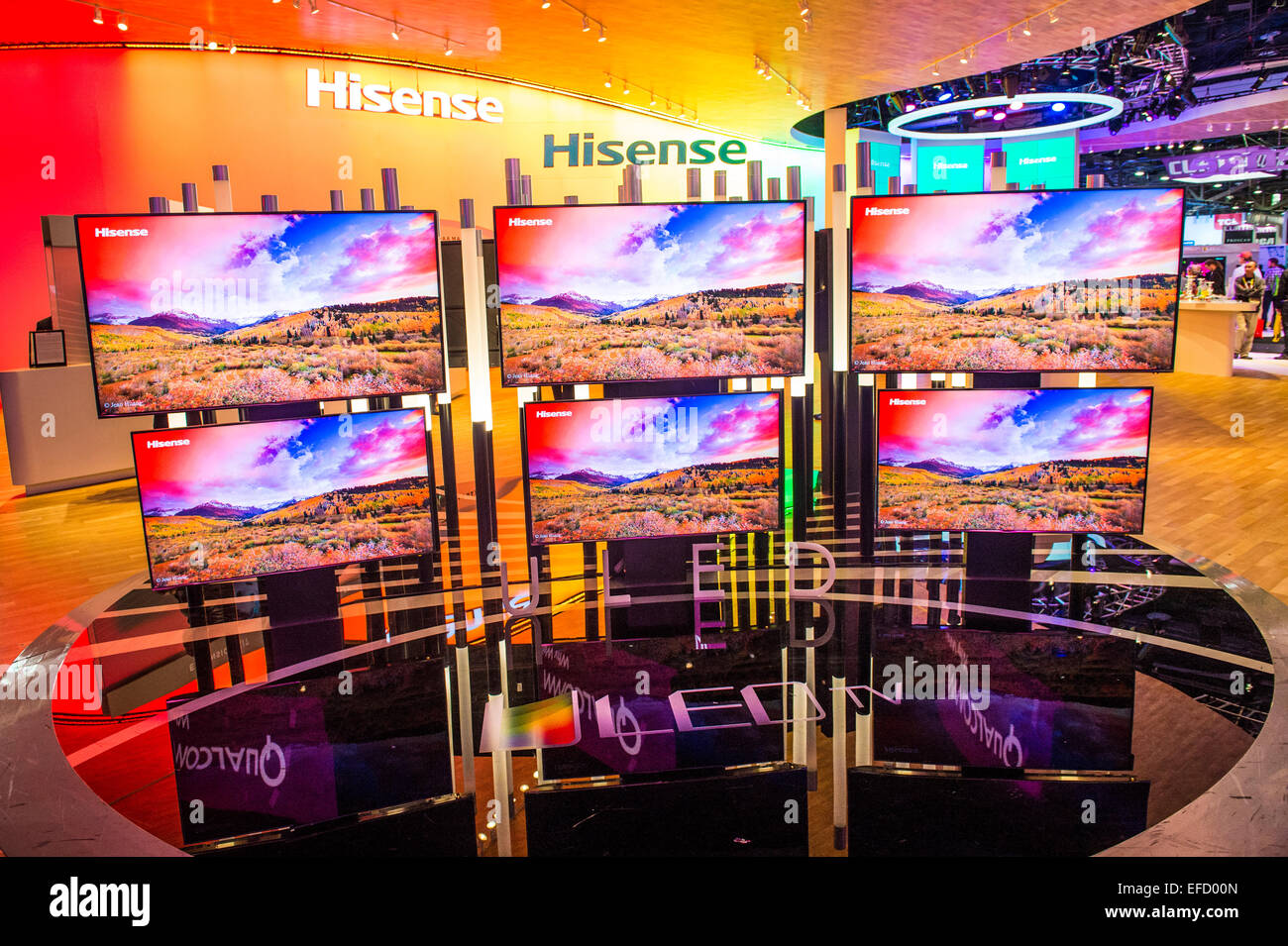 The Hisense booth at the CES show held in Las Vegas Stock Photo - Alamy