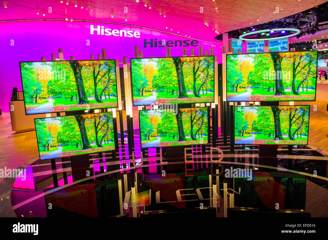 The Hisense booth at the CES show held in Las Vegas Stock Photo - Alamy