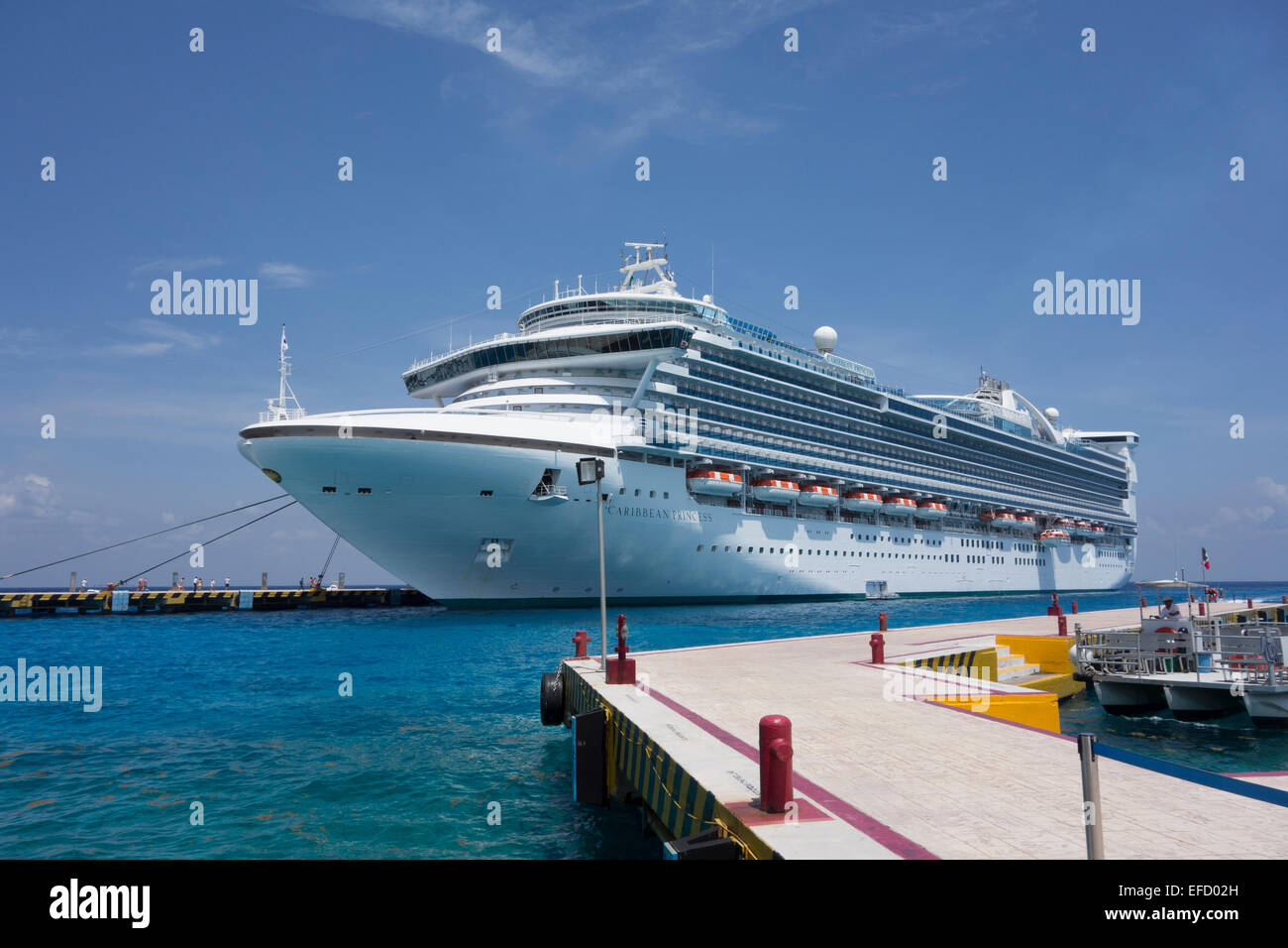 Princess cruise ship 'Caribbean Princess' in Cozumel Mexico Stock Photo ...