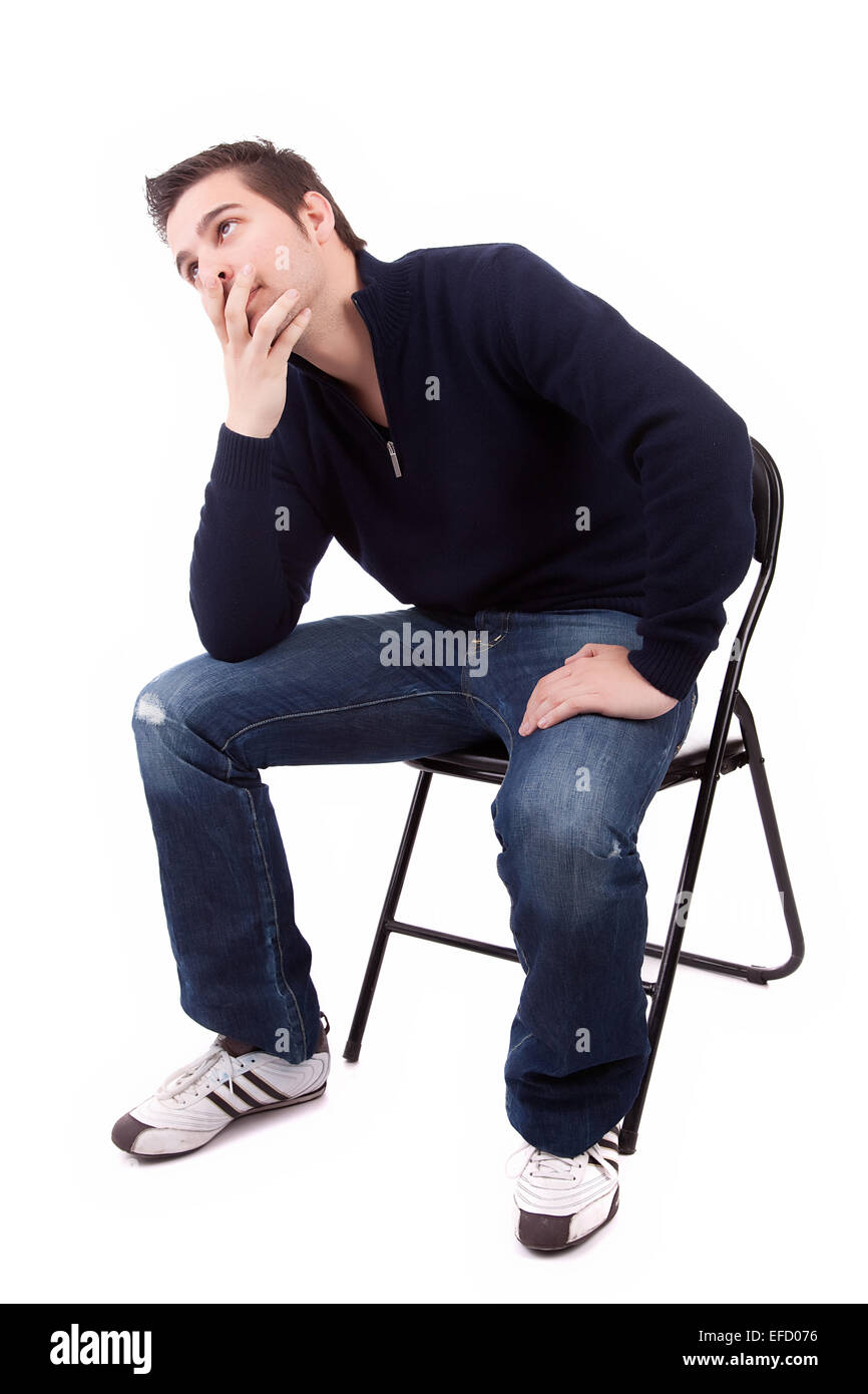 Young man posing isolated Stock Photo - Alamy