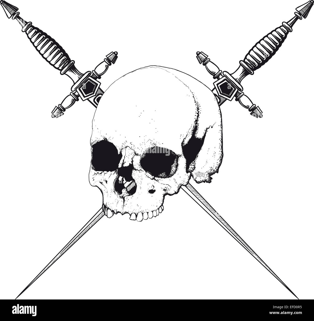 Skull and Dagger Stock Photo - Alamy