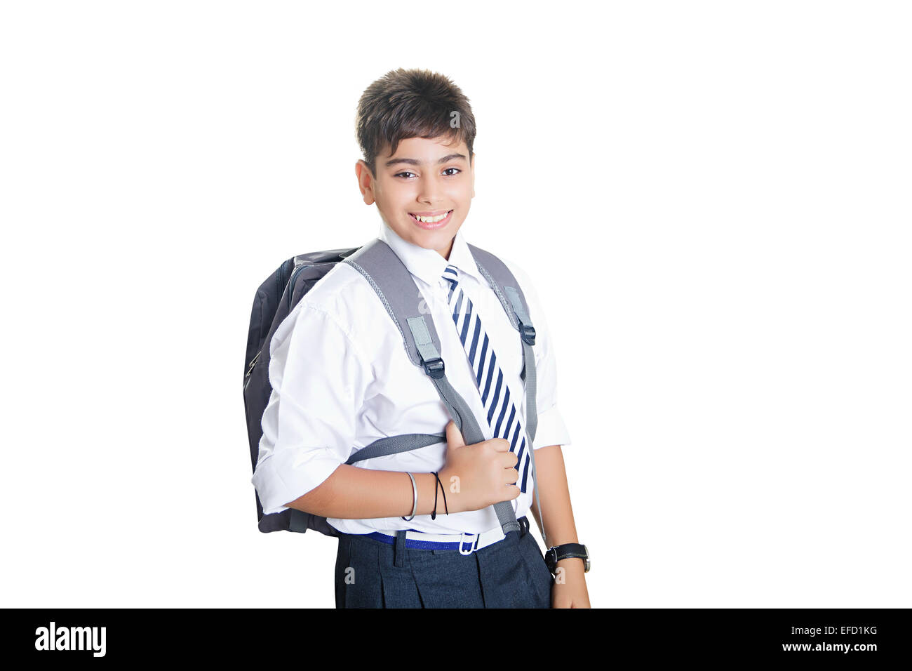 Indian school uniform teen teens teenagers hi-res stock photography and ...