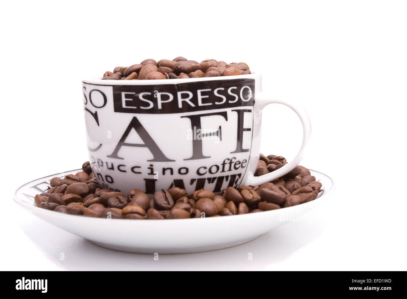 Cup aromatic coffee beans steam hi-res stock photography and images - Alamy