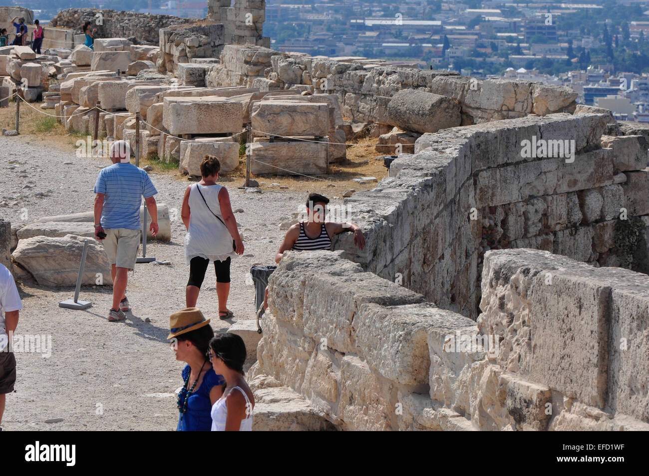 Panorama view of Athens city view from Acropolis, Greece Stock Photo ...