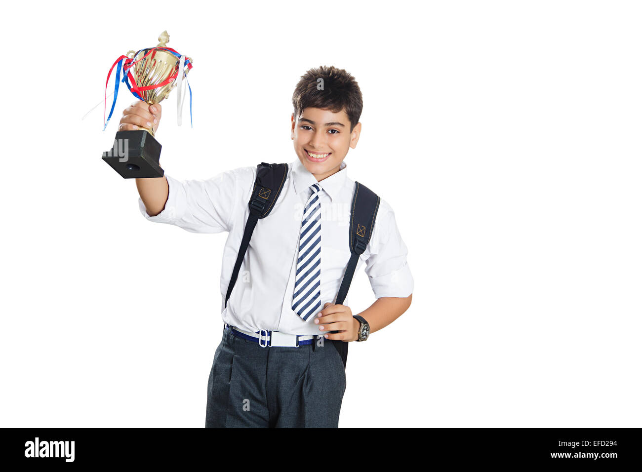 1 indian boy school student Victory Trophy Stock Photo - Alamy