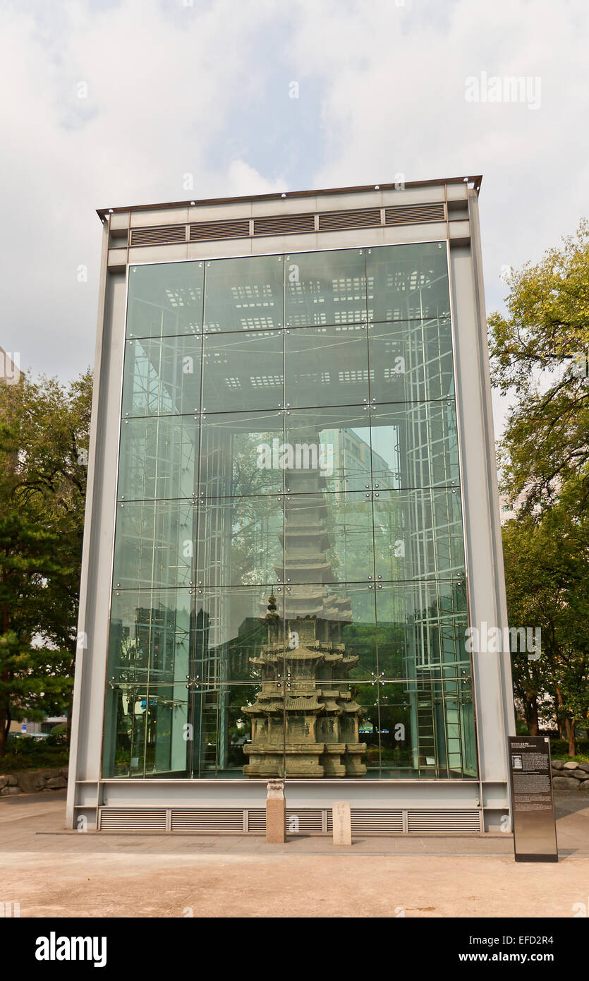 Ten storey marble pagoda (circa 1467) of Wongaksa temple in Seoul ...