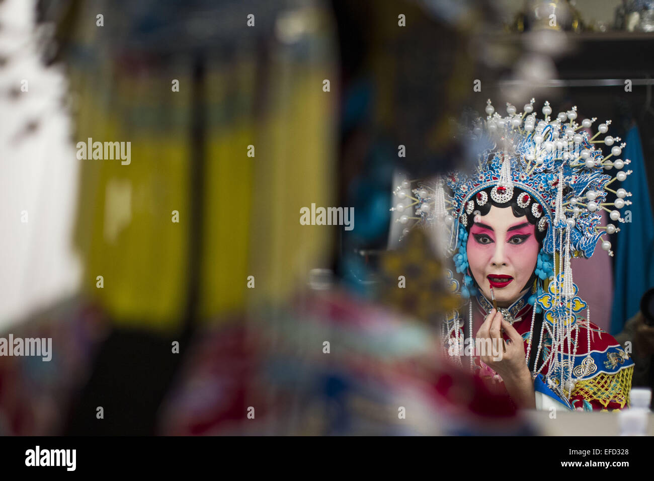 Los Angeles, California, USA. 31st Jan, 2015. Beijing Opera actress Sun ...