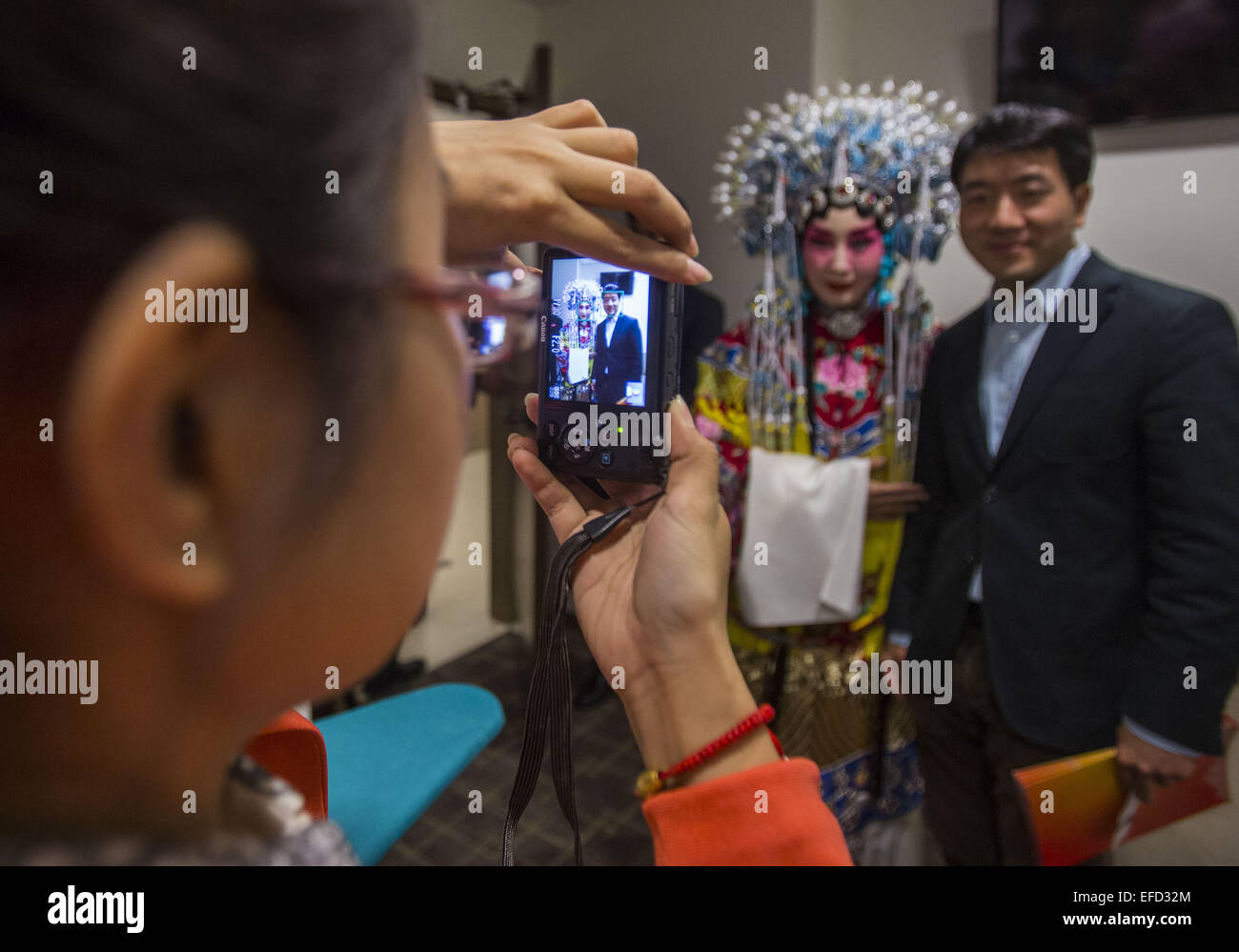Los Angeles, California, USA. 31st Jan, 2015. Beijing Opera actress Sun ...