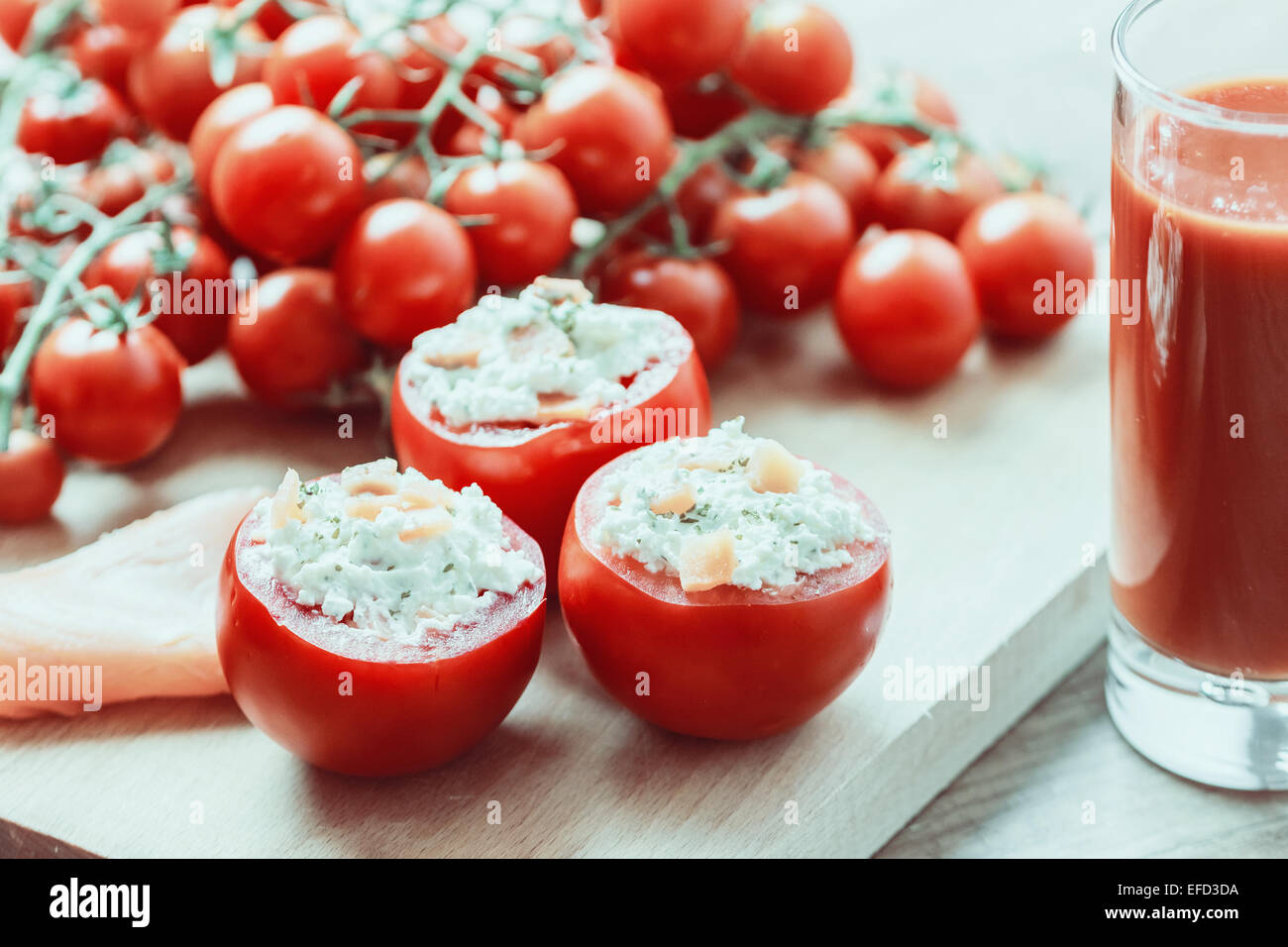 Retro Photo Of Healthy Fresh Red Tomatoes Vegetarian Food Stock Photo ...
