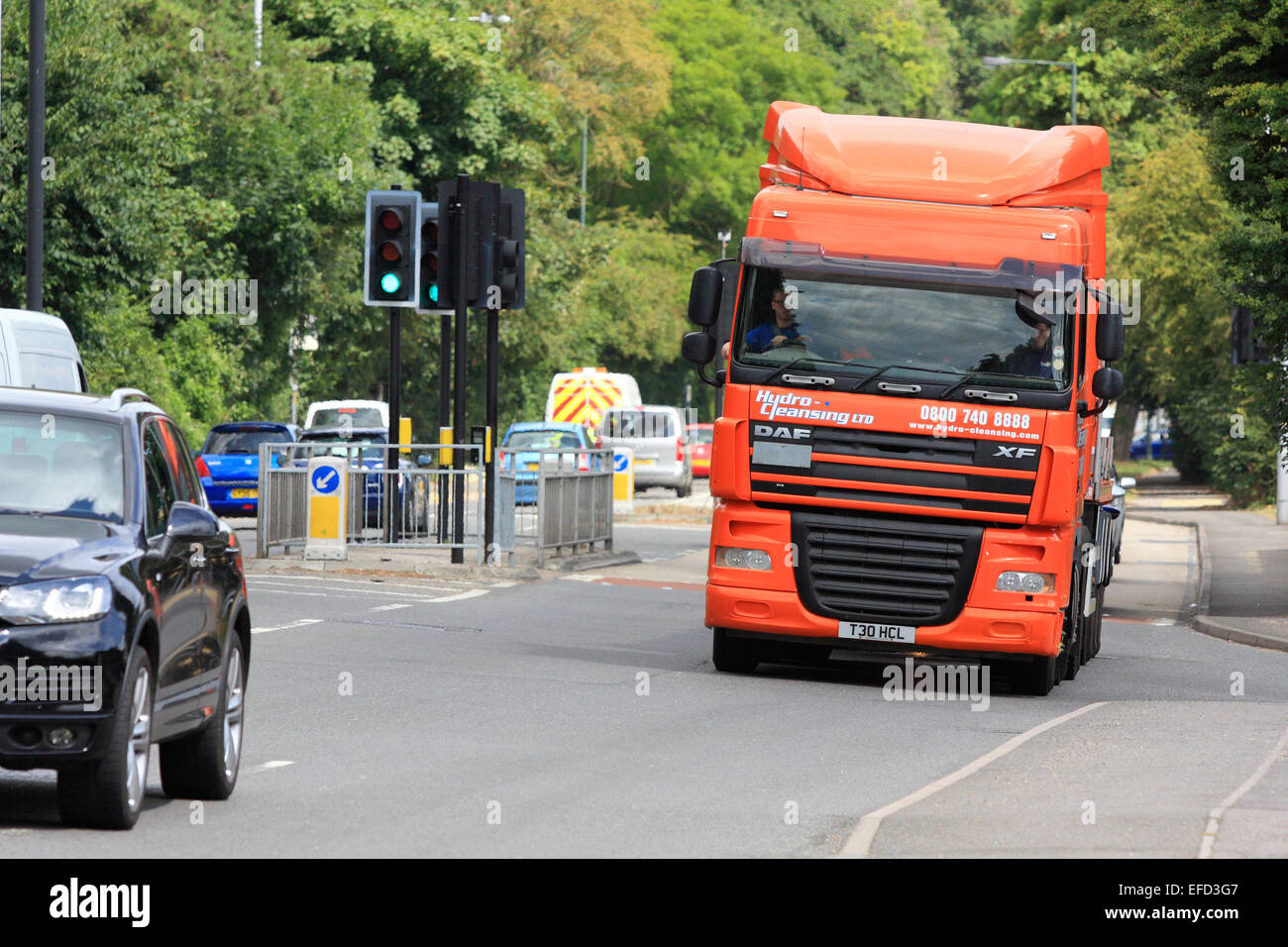 Traffic traveling along the A23 road in Coulsdon, Surrey, England Stock ...