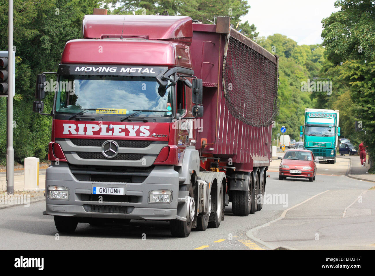 Traffic traveling along the A23 road in Coulsdon, Surrey, England Stock ...