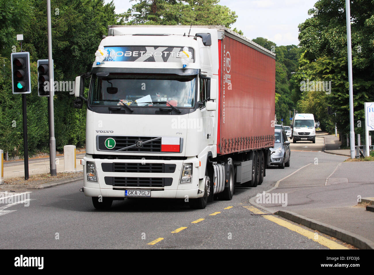 Traffic traveling along the A23 road in Coulsdon, Surrey, England Stock ...