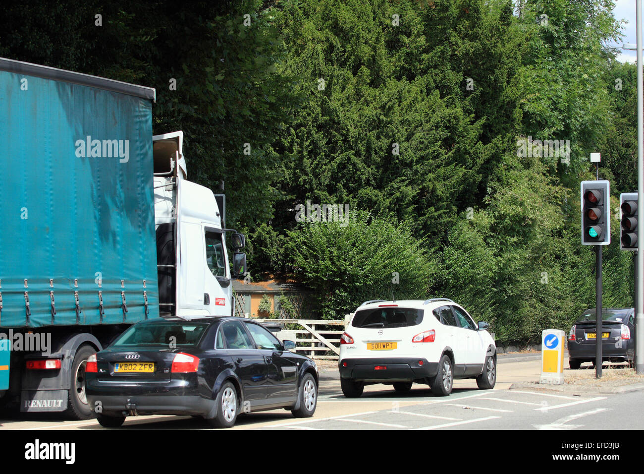 Traffic traveling along the A23 road in Coulsdon, Surrey, England Stock ...