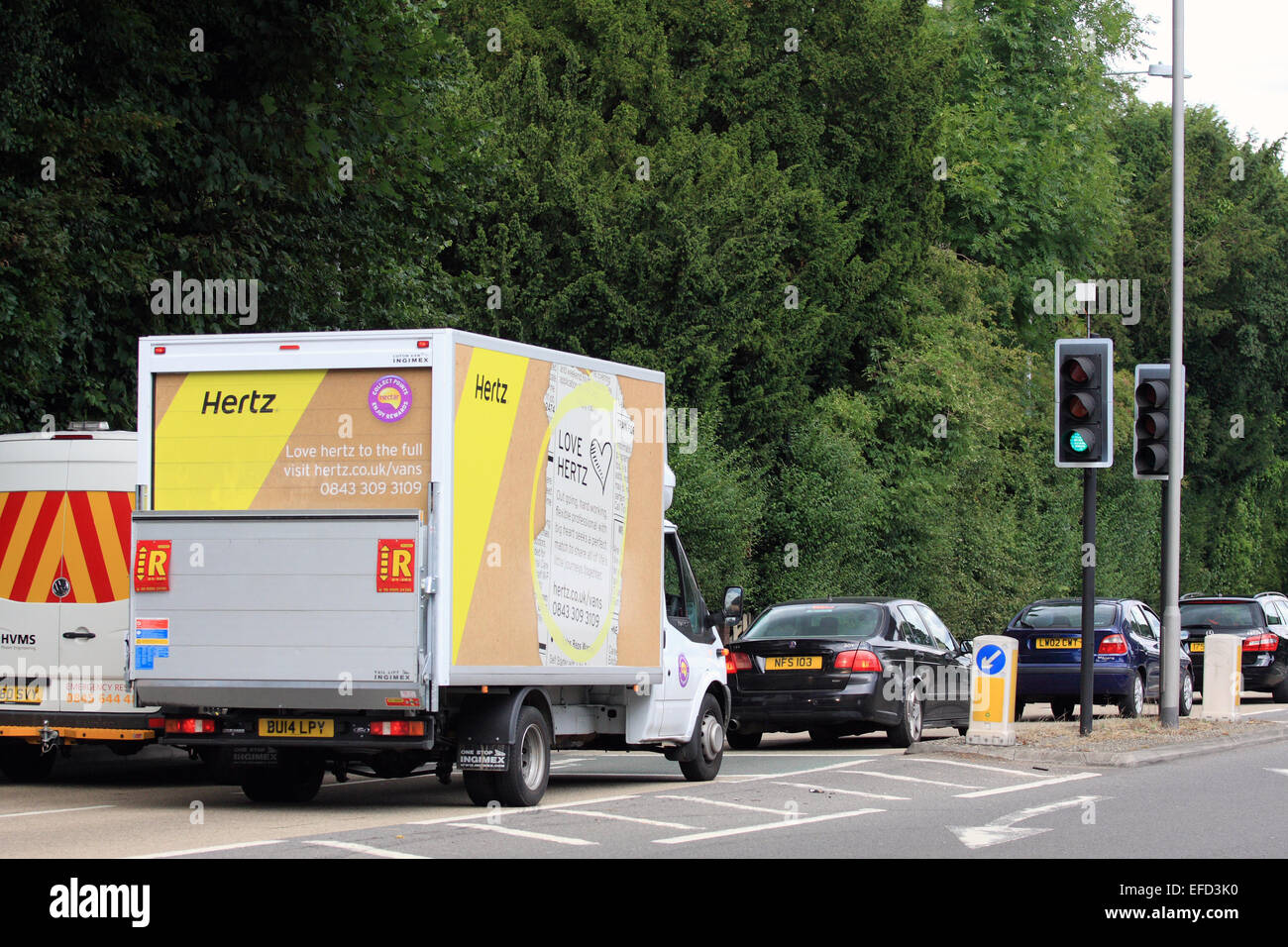 Traffic traveling along the A23 road in Coulsdon, Surrey, England Stock ...