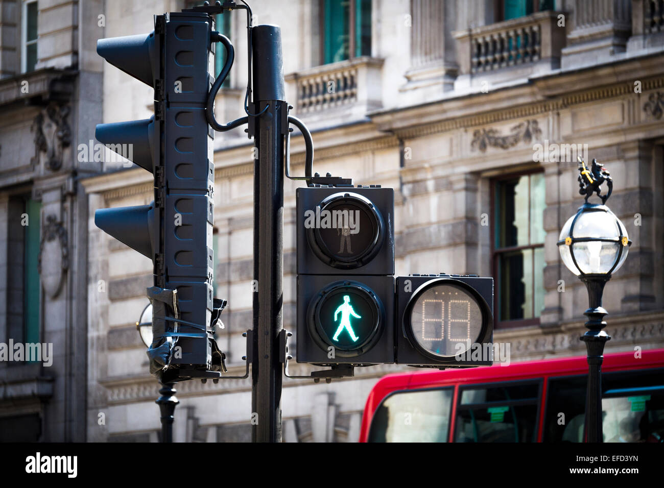 Traffic Lights for Pedestrian Crossing showing Green Stock Photo - Alamy