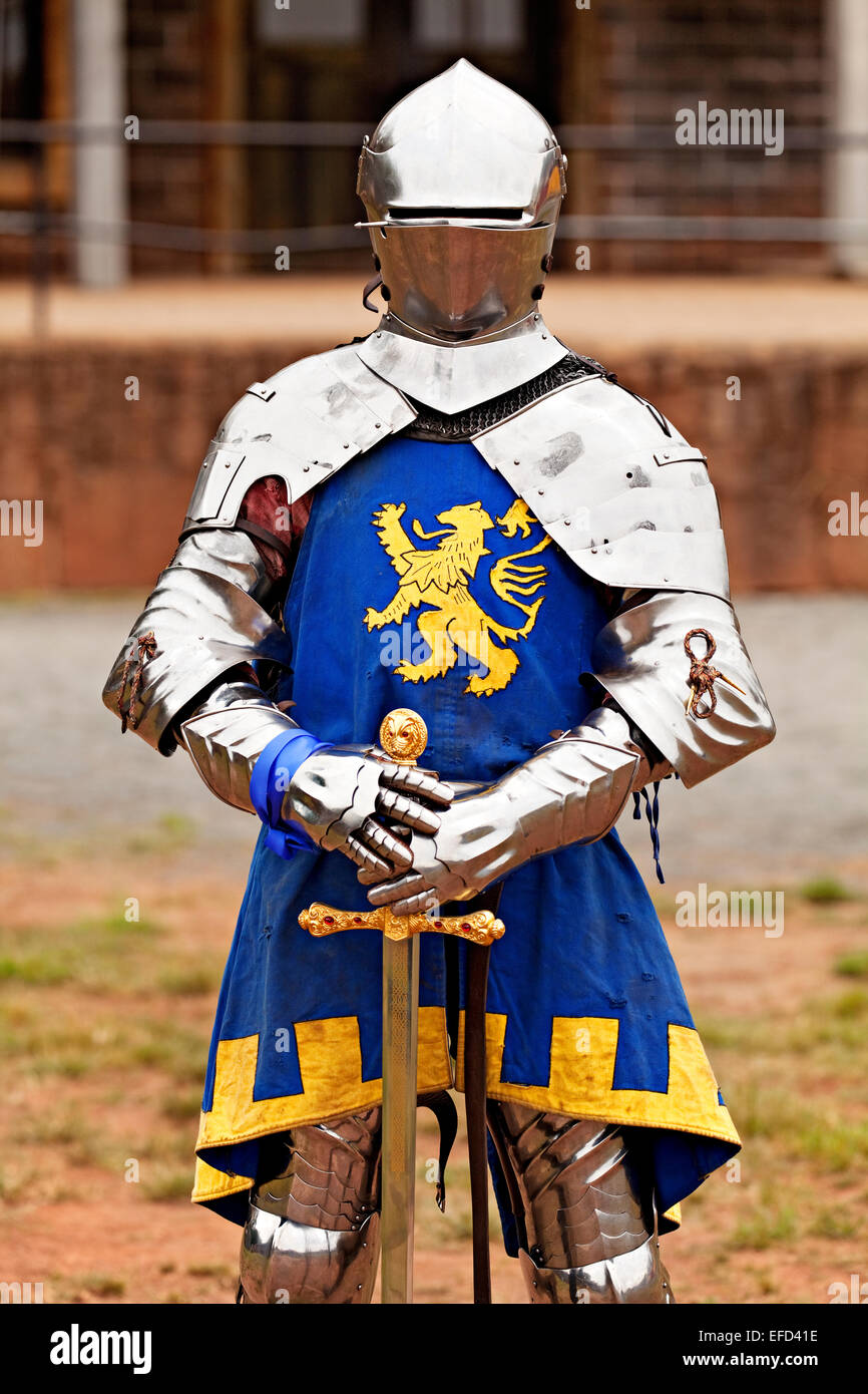 Ballarat Australia / A knight dressed in protective armour.Kryal Castle ...