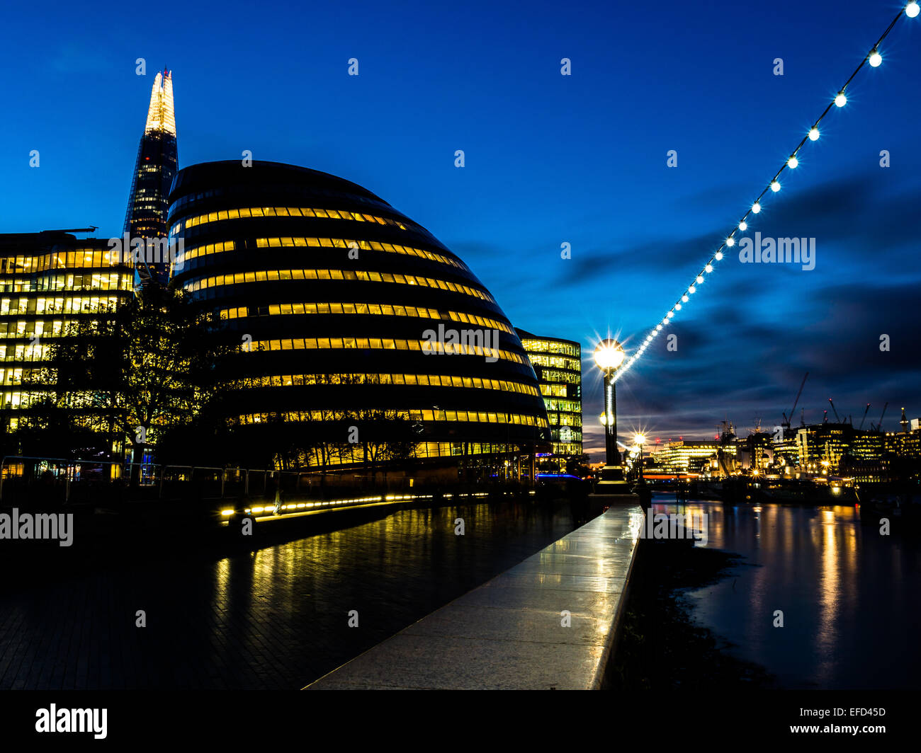 City Hall lights Stock Photo - Alamy