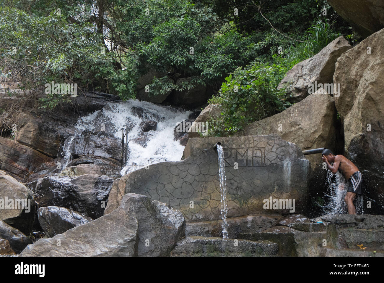 Ravana,Rawana waterfalls near town of town of Ella in Badulla District ...