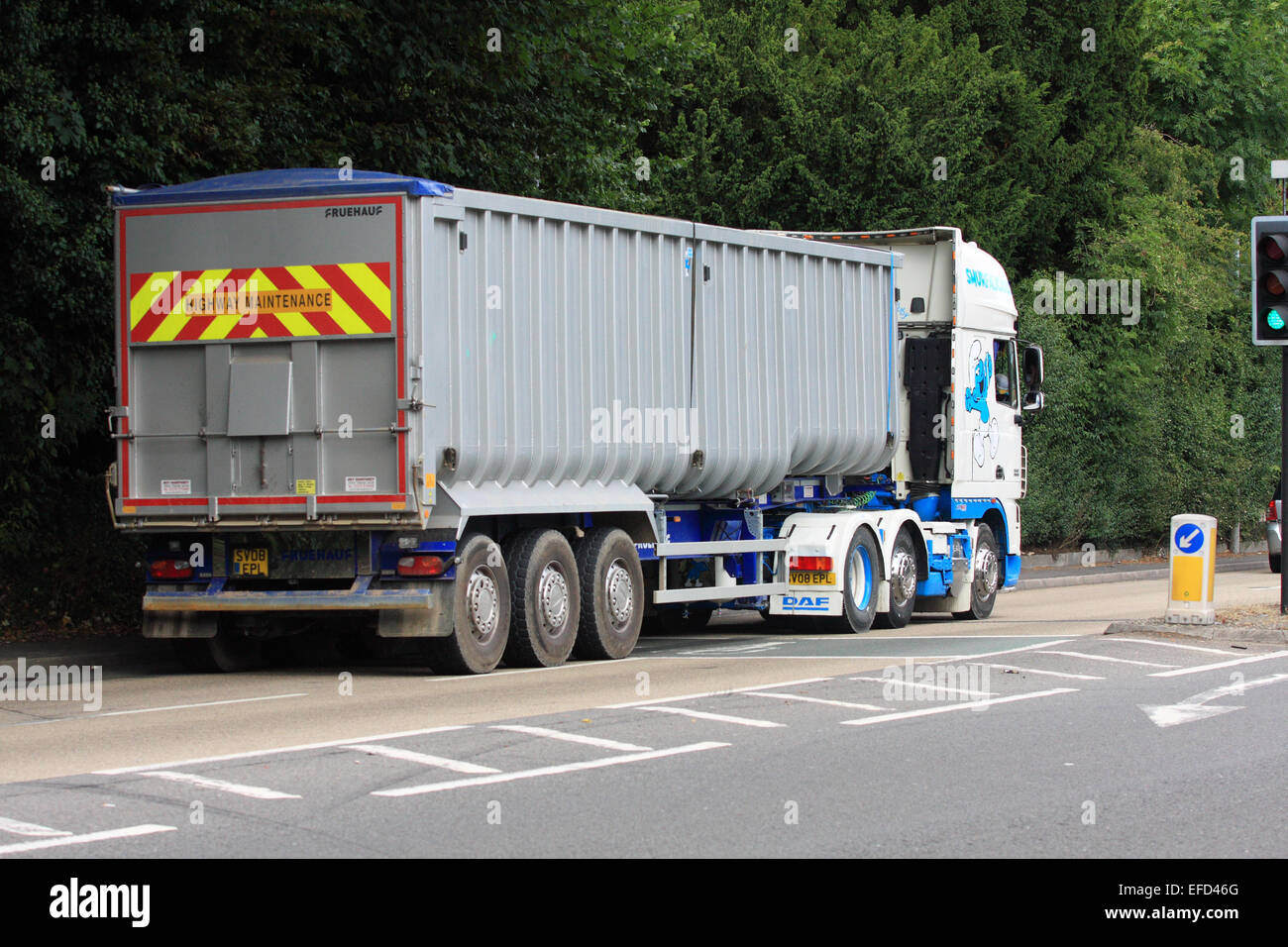 A truck traveling along the A23 road in Coulsdon, Surrey, England Stock ...