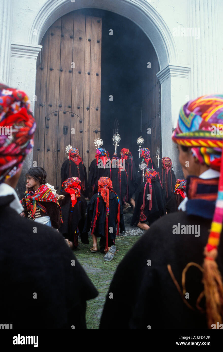 Religious procession after Mass at the Church of St. Thomas Stock Photo ...