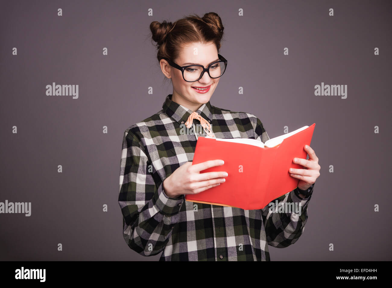 Girl with book Stock Photo - Alamy