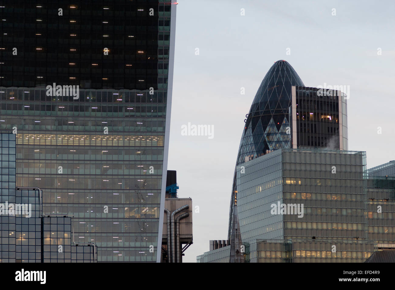 Office skyscrapers in the City of London business district Stock Photo ...