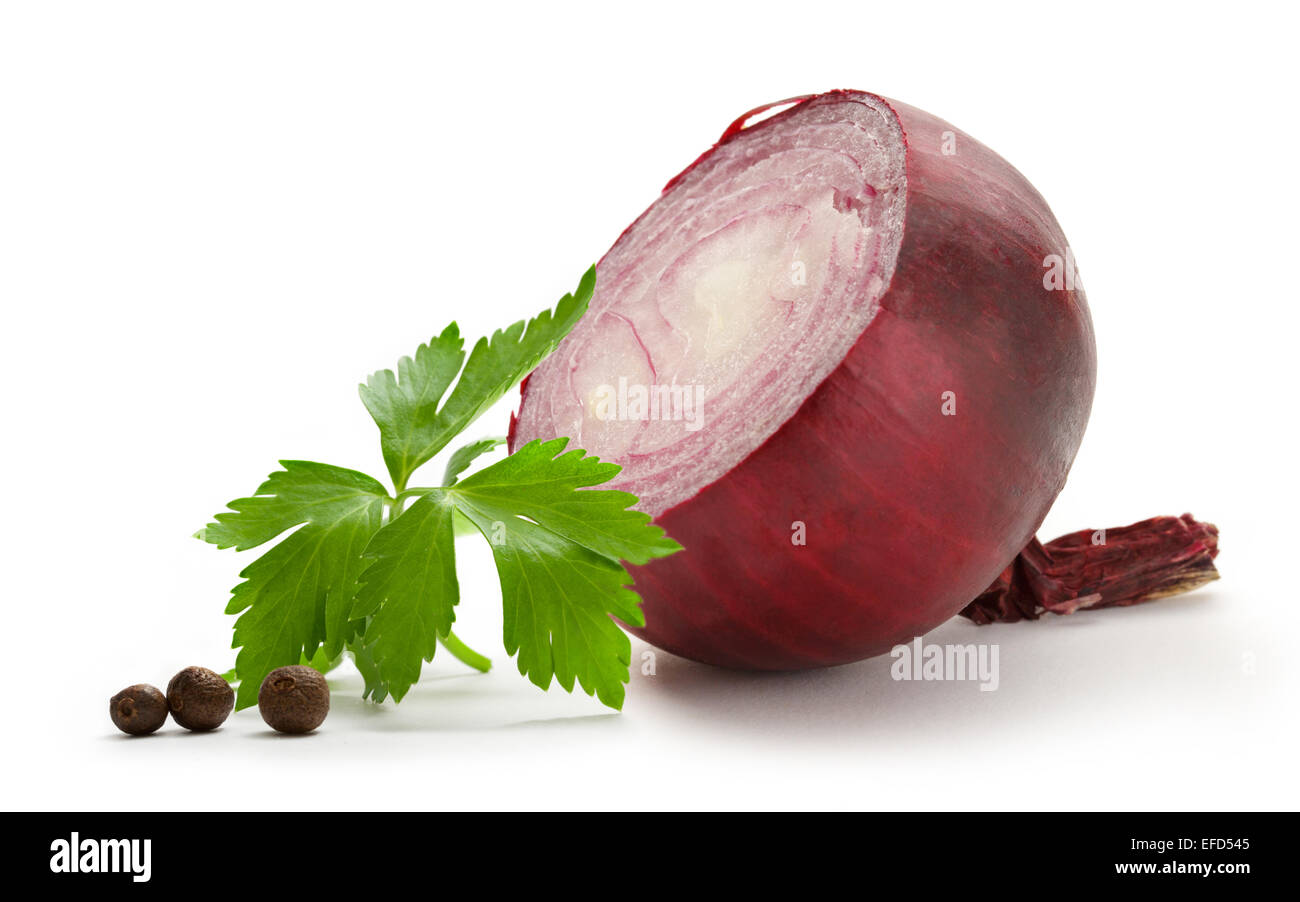 Section single red onion sliced hi-res stock photography and images - Alamy