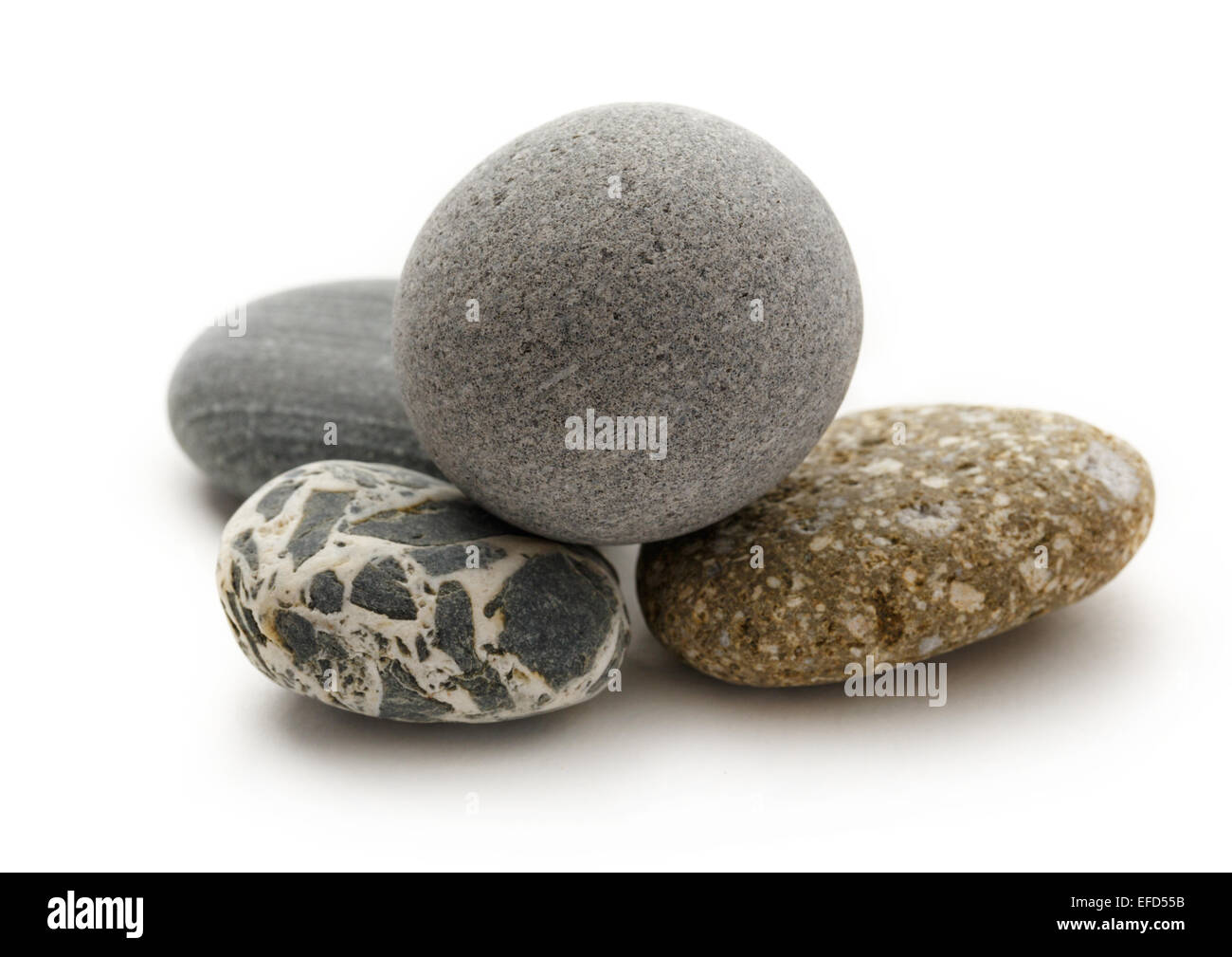 Set of sea stones on white background Stock Photo - Alamy