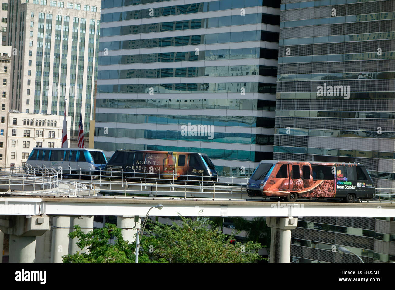 Metromover, Miami, Florida, USA Stock Photo - Alamy