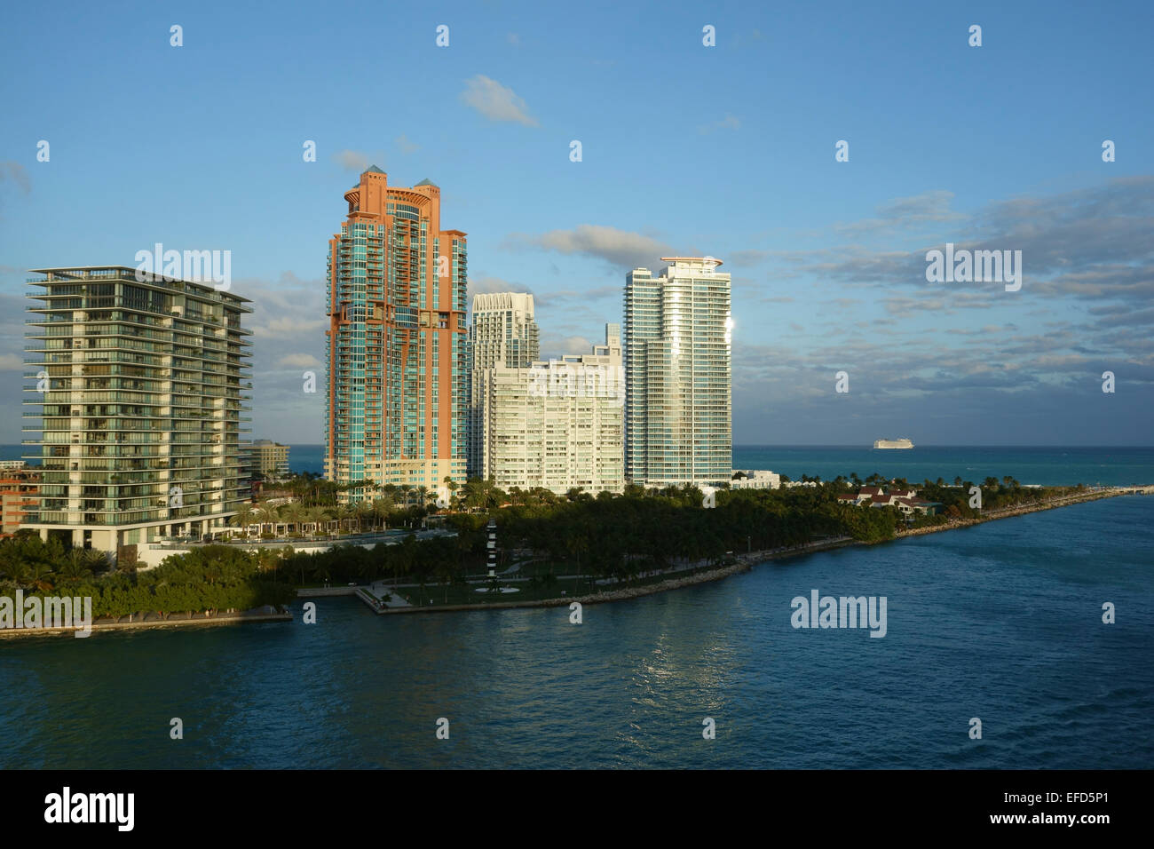 Apartment blocks at South Beach, Miami Beach, Florida, USA Stock Photo ...