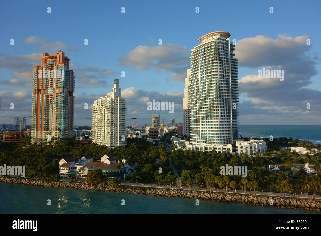 Apartment blocks at South Beach, Miami Beach, Florida, USA Stock Photo ...