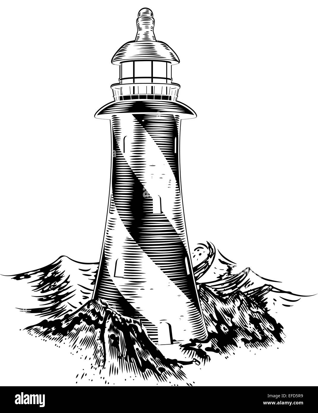 Lighthouse vintage engraving hi-res stock photography and images - Alamy