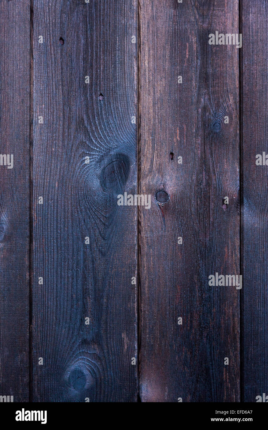 Creosoted paneling on a garden shed Stock Photo - Alamy