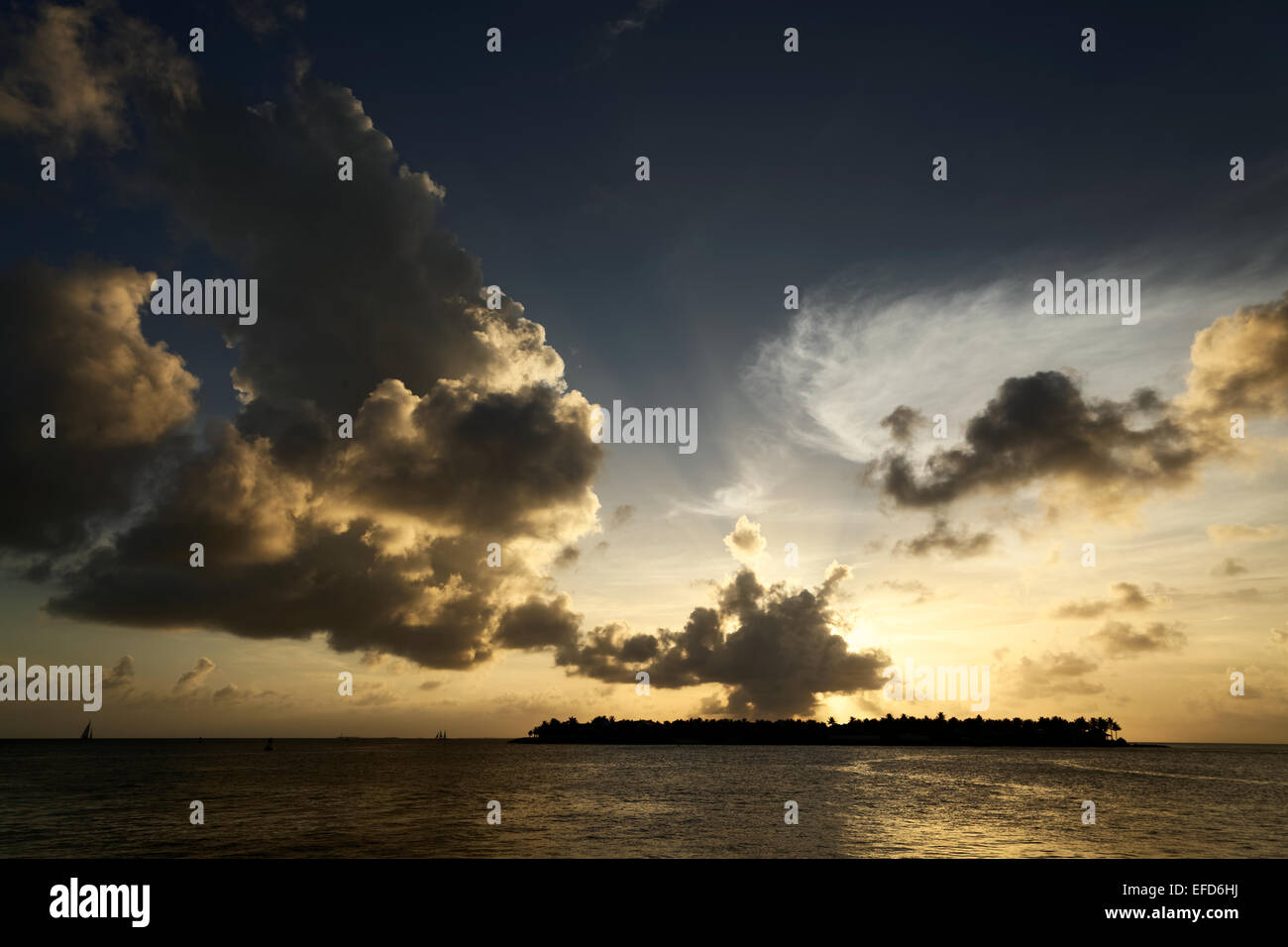 Clouds over Sunset Key, Key West, Florida, USA Stock Photo - Alamy