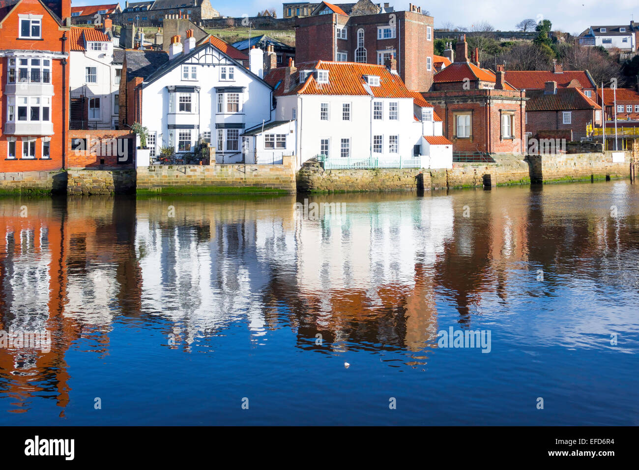 Dolphin Inn and James Cook Museum buildings in the historic town of ...