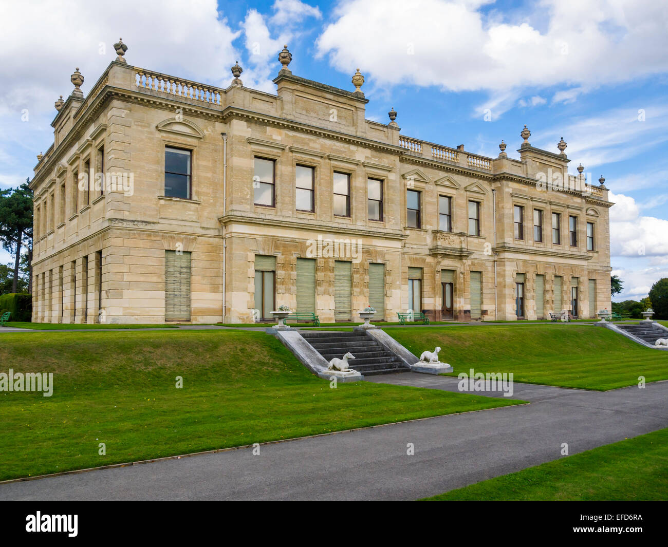 The South Terrace of Brodsworth Hall seen from the gardens Stock Photo ...