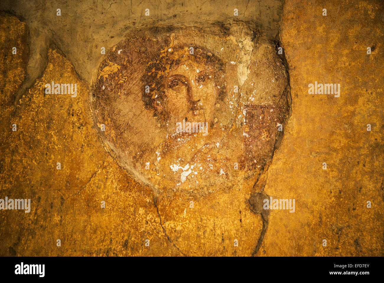 detail of roman frescoes in Pompeii, Italy Stock Photo - Alamy