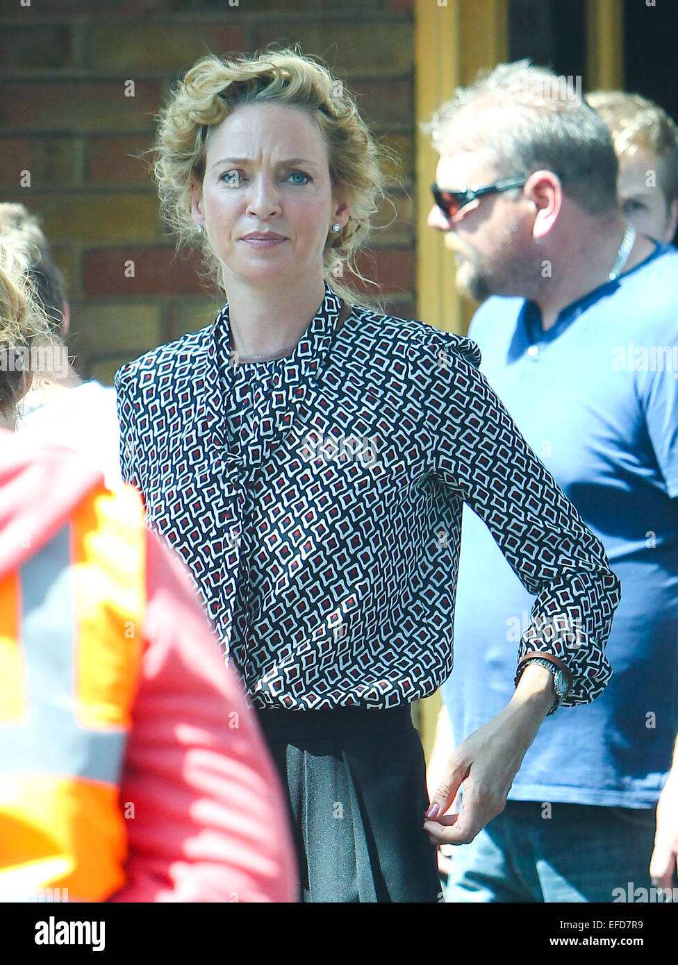 Bradley Cooper and Uma Thurman filming scenes for their upcoming movie ...