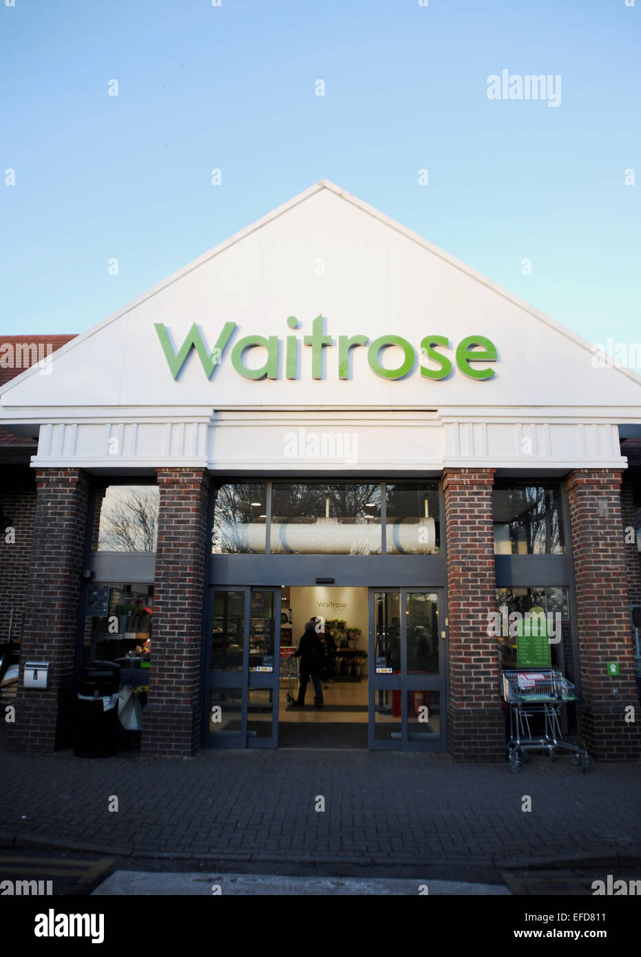 Waitrose supermarket store sign in Hove Sussex UK Stock Photo - Alamy