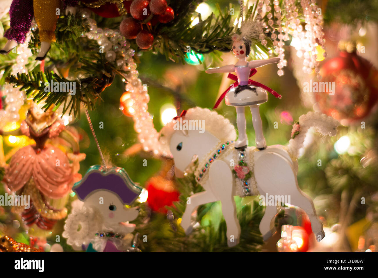 Victorian christmas tree decorations hi-res stock photography and ...