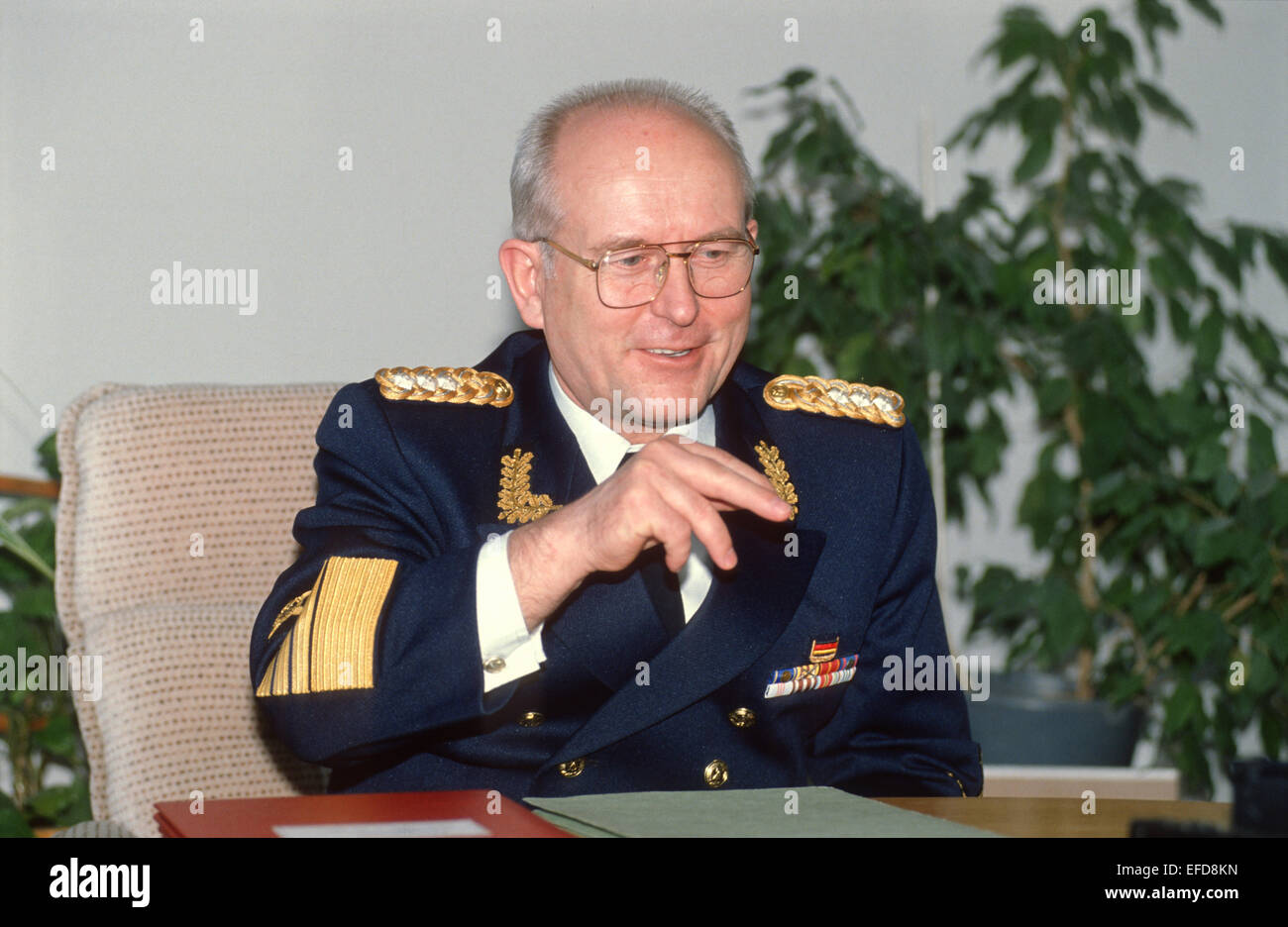 Admiral Theodor Hoffmann, last East German Defence Minister, Berlin ...