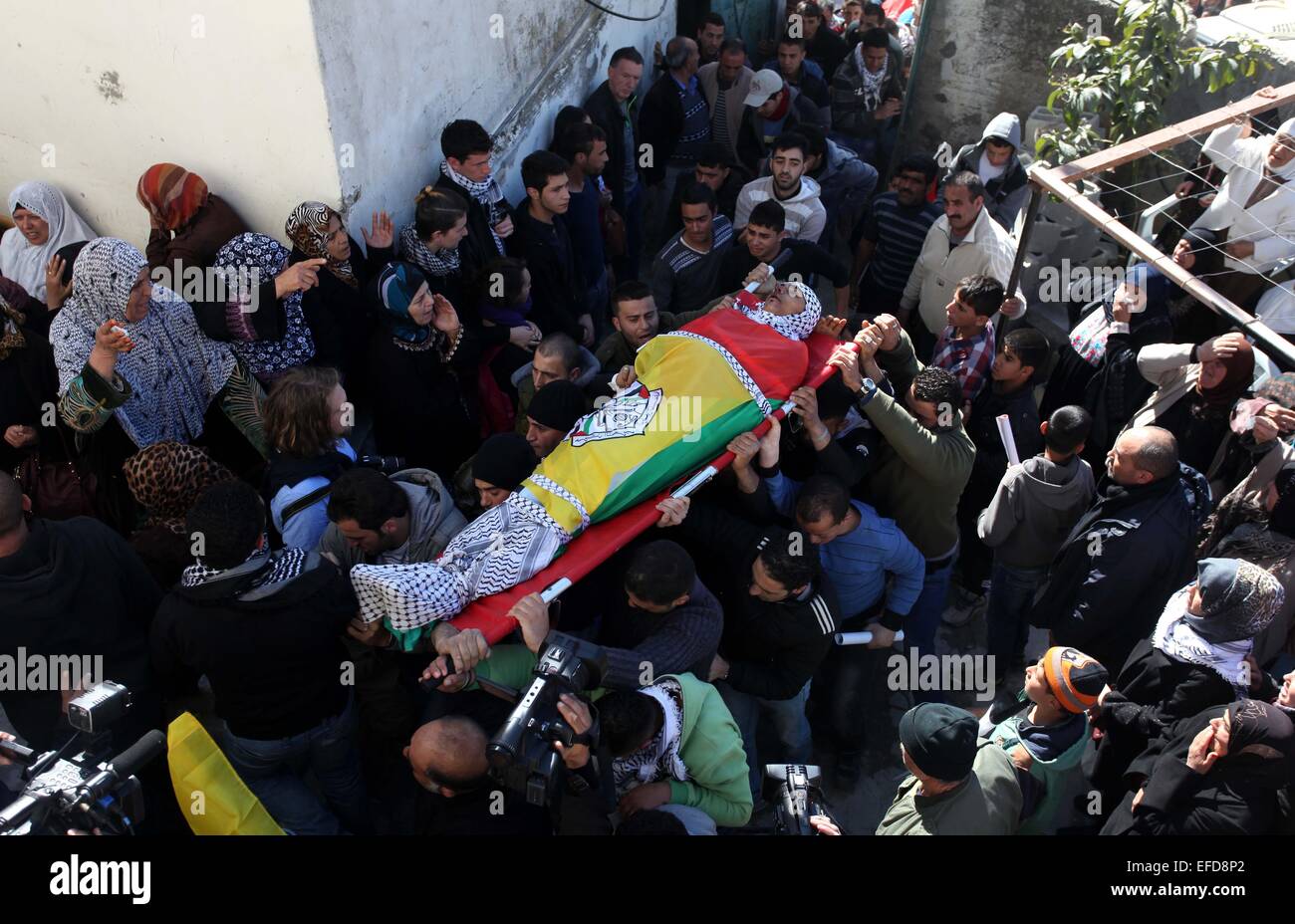 Nablus, Burin village near the West Bank city of Nablus. 1st Feb, 2015 ...