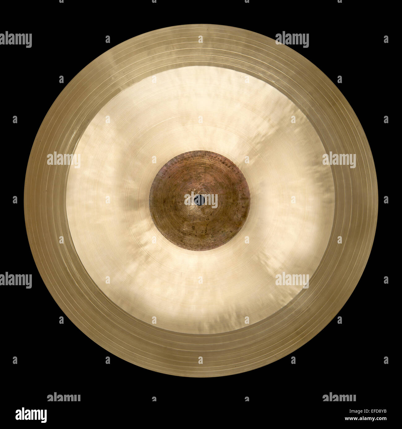 Isolated single cymbal on black Stock Photo - Alamy